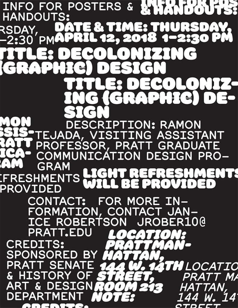Ramon Tejada: Decolonizing (graphic) Design