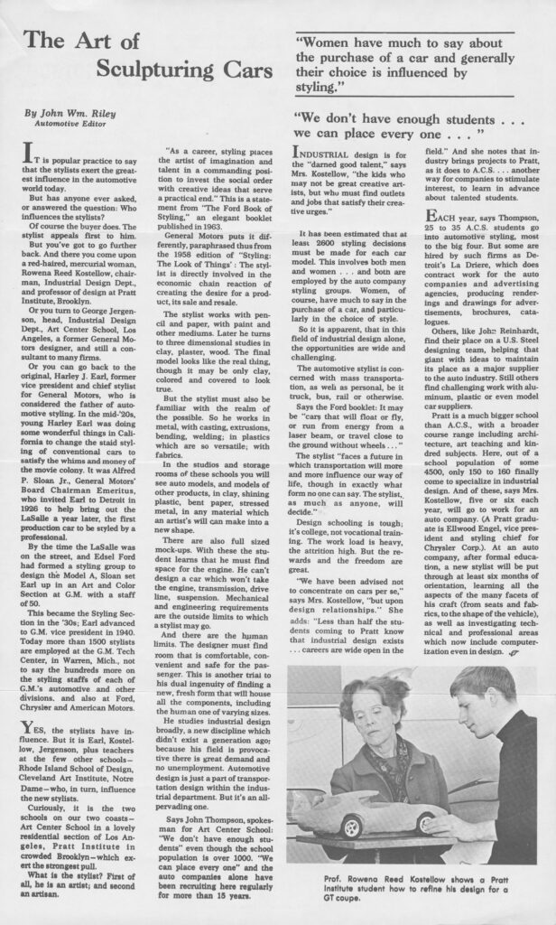 The Art of Sculpting Cars - Pratt Institute