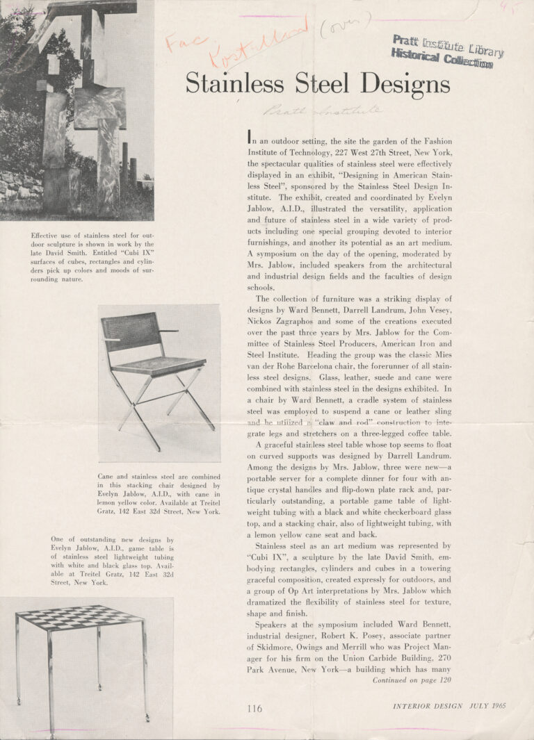 Stainless Steel Design - Pratt Institute