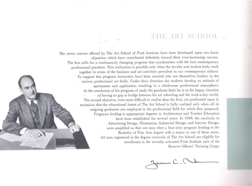 1949 Art School Brochure - Pratt Institute