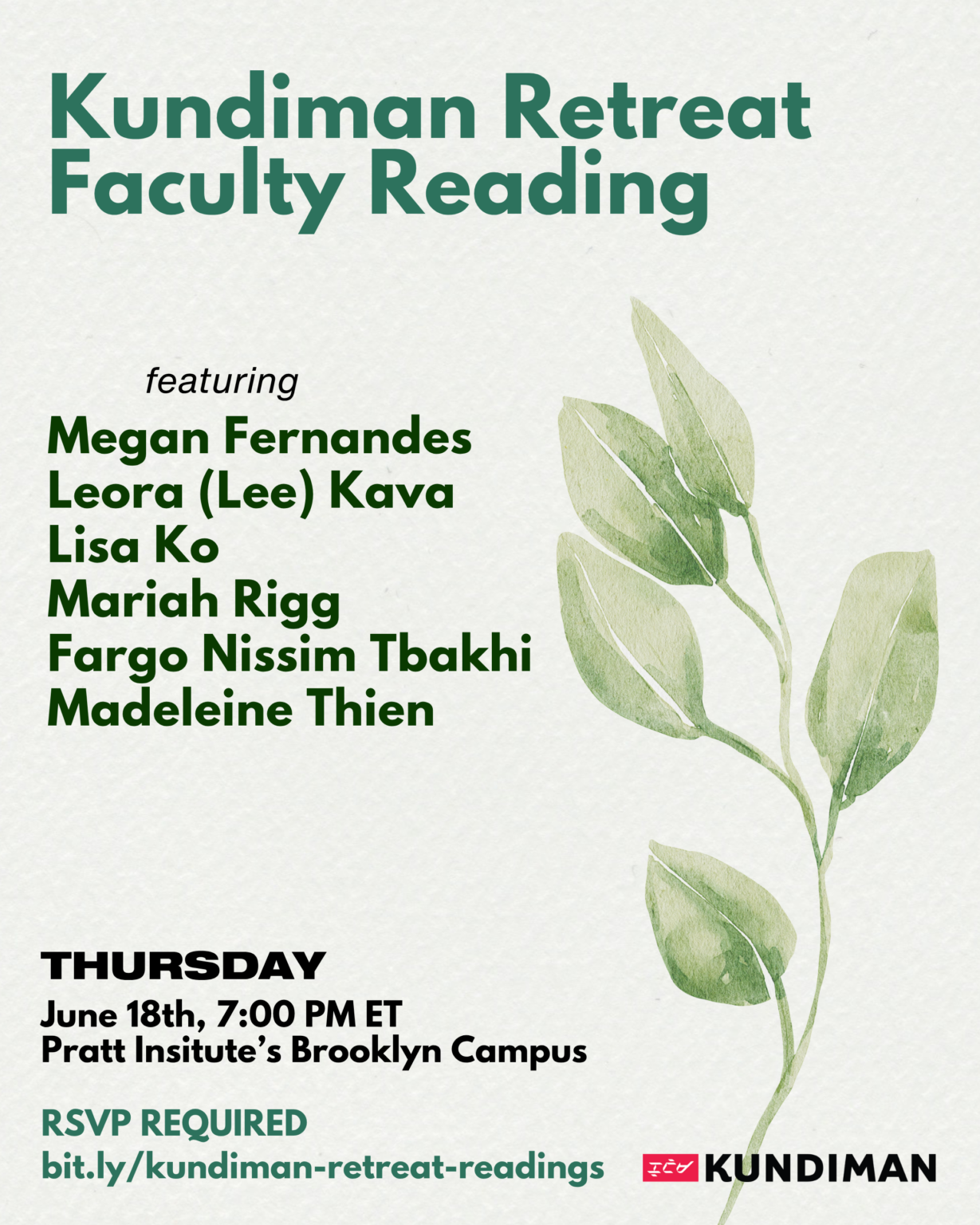 Kundiman Retreat Faculty Reading